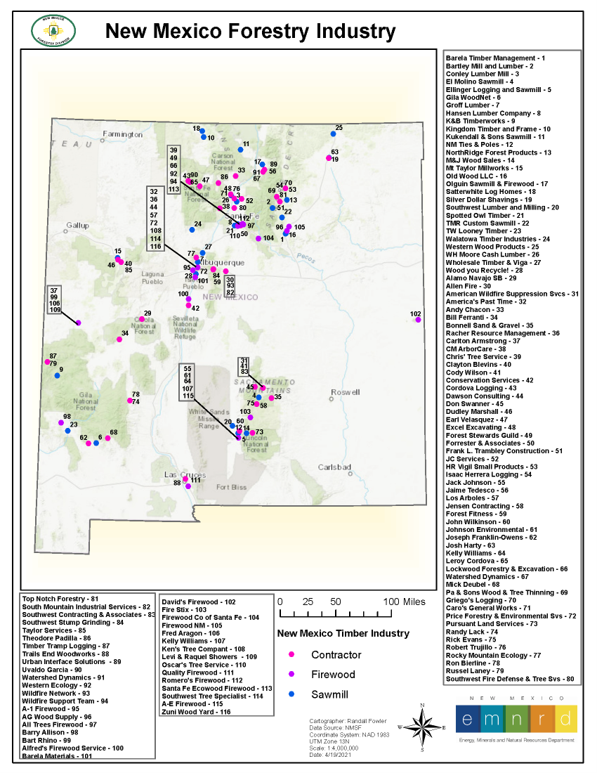 Forest Industry Map and Biomass/Utilization Information - Forestry